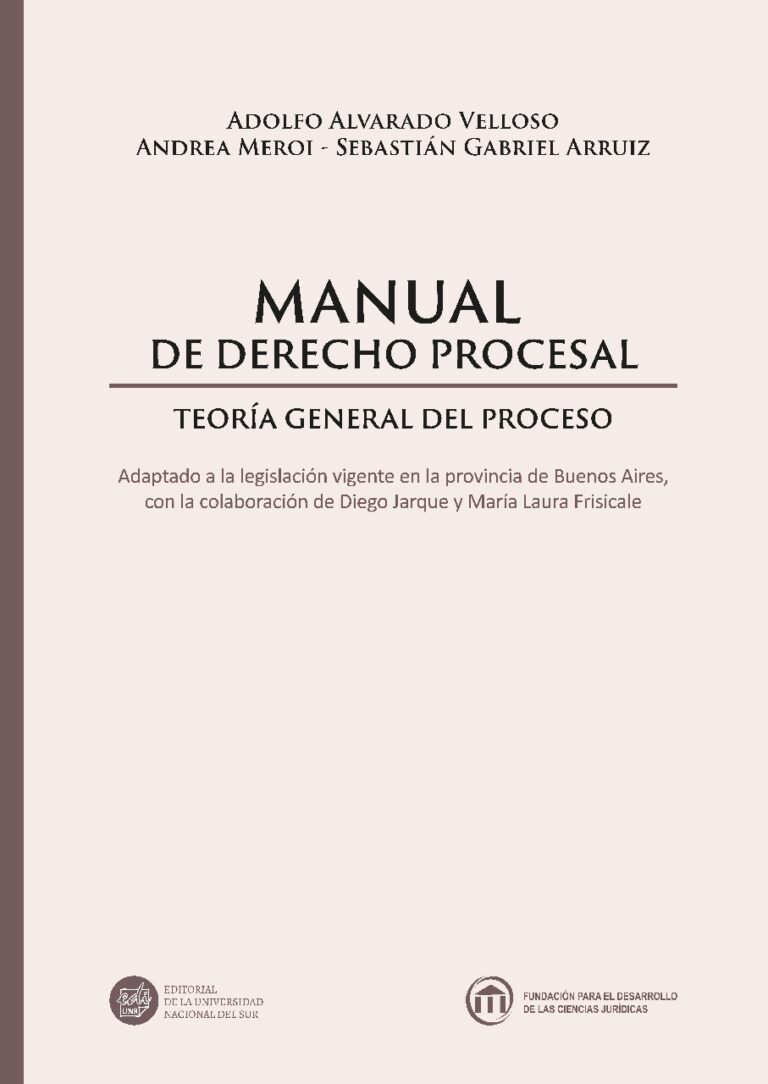 Manual de derecho procesal. Teoría general del proceso